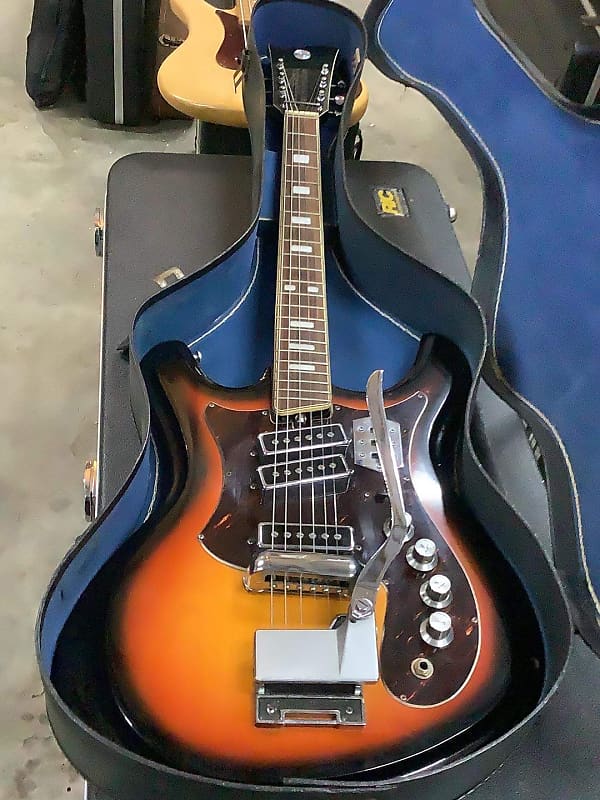 Sears Silvertone Teisco Mosrite copy 1970 Sunburst | Reverb