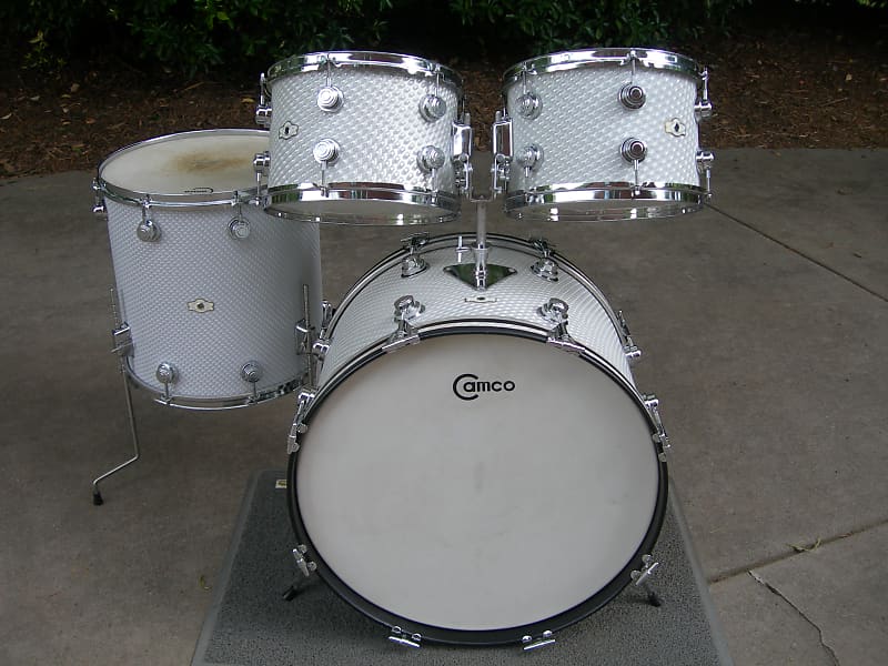 Vintage 60's Camco Aristocrat 3D Moire Drum Kit/Set | Reverb