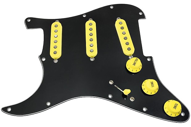 Loaded LEFT HANDED Strat Pickguard, Seymour Duncan SSL-3 | Reverb