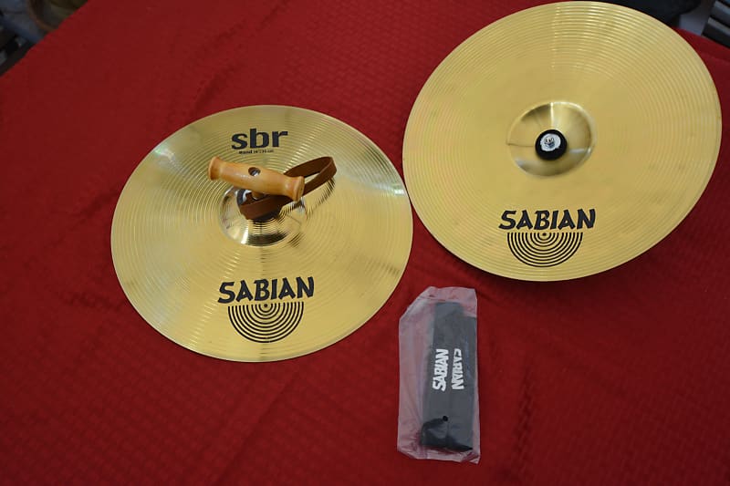 Sabian SBR1422 14" SBR Brass Hand Cymbals (Pair) + Wood | Reverb