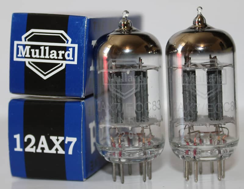 Matched Pair Mullard 12AX7 / ECC83 pre-amp tubes, Brand NEW | Reverb