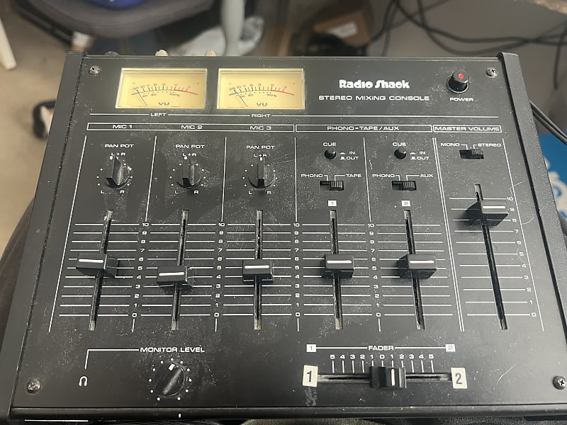 Realistic (Radio Shack) Stereo Mixing Console 1970s Black | Reverb
