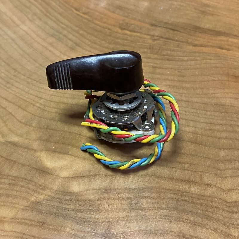 1961 CTS 3 Way Rotary Switch and Daka-Ware Bakelite Knob | Reverb