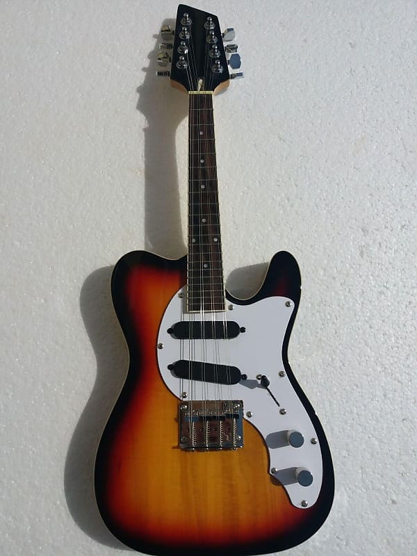 NEW 8 STRING MANDO-CASTER SOLID BODY VINTAGE SUNBURST FINISH | Reverb