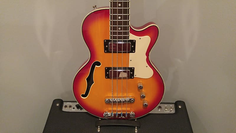 Waterstone Indra Short Scale Semi-Hollow Electric Bass w/ HSC | Reverb