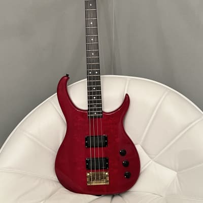 Modulus -custom neck-thru, short scale - Trans-red | Reverb