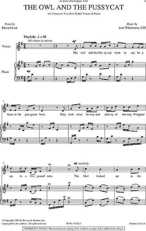 The Owl and the Pussycat - CME Beginning | Reverb