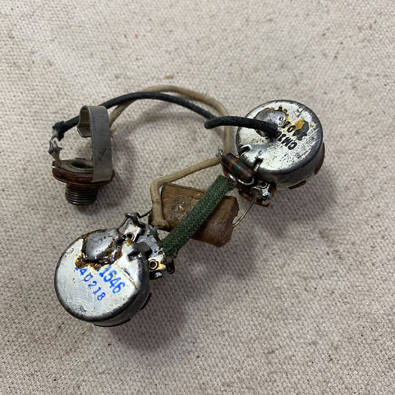 Vintage 1950's Fender Precision Bass Guitar Wiring Harness | Reverb