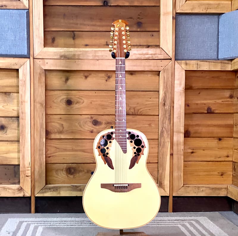 Ovation 1758-6 Elite 12 String Very Rare White Pearl USA 1990 | Reverb