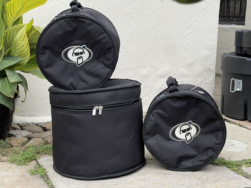 3 Protection Racket Drum Cases 16x16 Floor Tom 13x9 12x8 Toms | Reverb