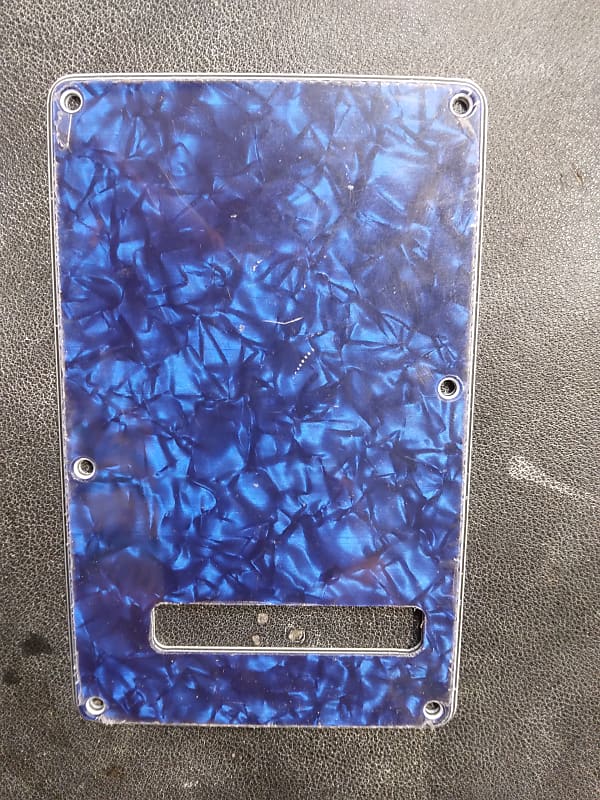 Unbranded Stratocaster Backplate 2010s - Blue Pearloid | Reverb