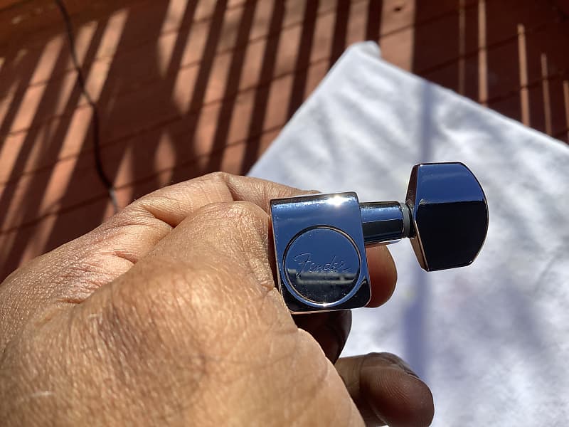 Fender tuners RH 6 inline chrome finish Mid 2000 - Chrome | Reverb