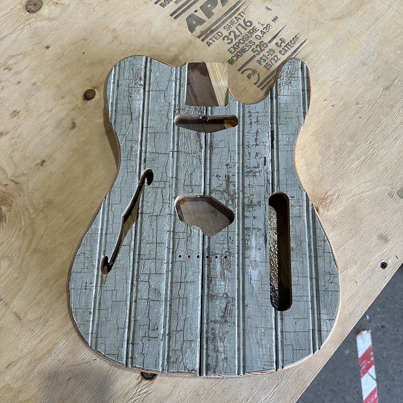 SHC - Tele style thinline barncaster - central iowa barn wood | Reverb
