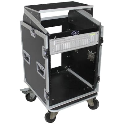 ProX T-14MRLT 14U Rack x 10U Top Mixer Combo Travel Case with | Reverb