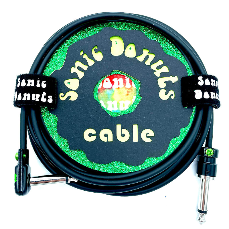 Sonic Donuts Cable 14' Instrument Cable ST-RA Green | Reverb UK