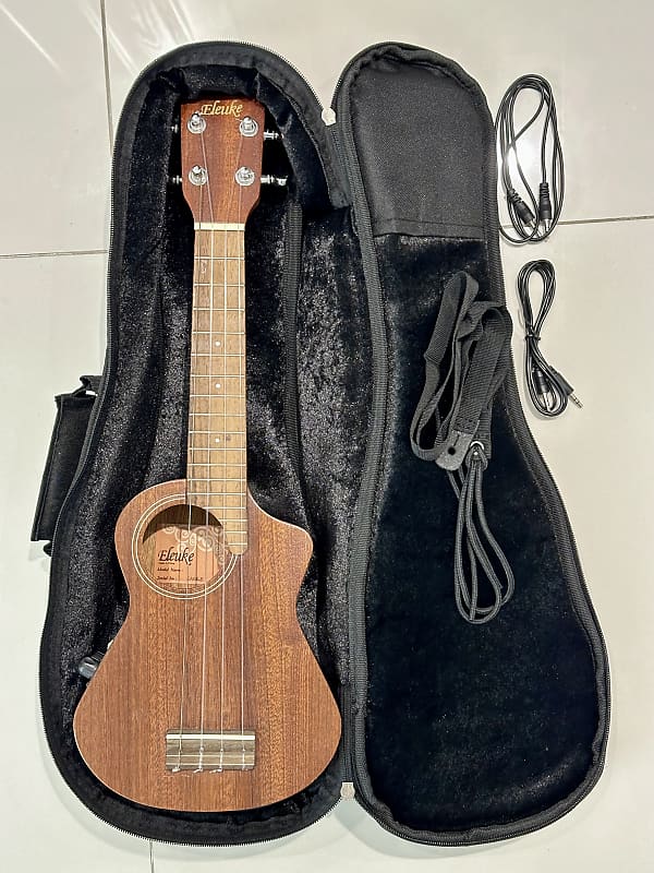 Eleuke Electric Piezo Soprano Ukulele 2017 - Wood | Reverb