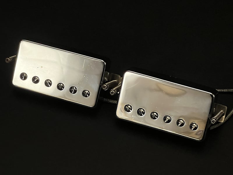 Maxon U2000 PAF Humbucker Pickup Set 1977 Chrome Covers with | Reverb