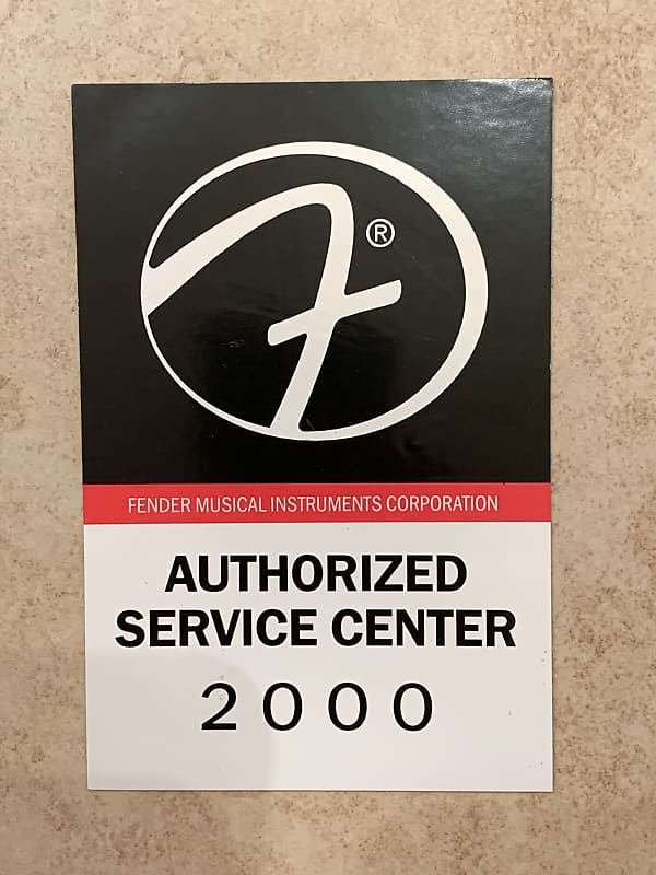 Fender Authorized Service Center Sticker 2000 | Reverb