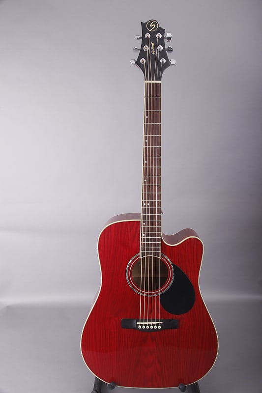 Samick Greg Bennett Designed D-4CE Trans Red | Reverb