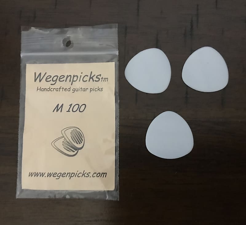 Wegen M100 White Mandolin / Guitar Picks - Set of 3 | Reverb