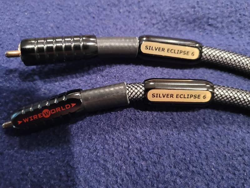 WireWorld Silver Eclipse Interconnect - Pair of 4 Foot Cables | Reverb