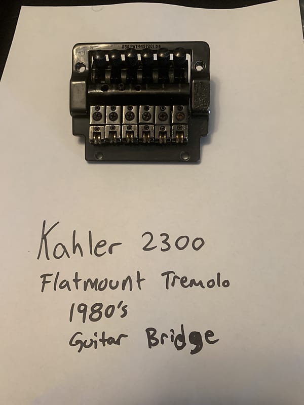 Kahler 2300 FlatMount Tremolo Bridge 1980’s - Black | Reverb