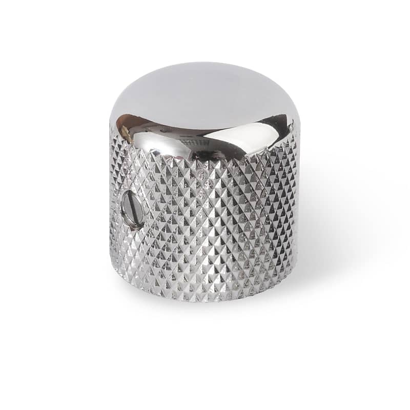 Knurled Chrome Potentiometer Dome Knob-Single | Reverb