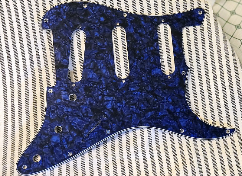 Stratocaster Blue pickguard American Standard 11 hole 2010s - | Reverb
