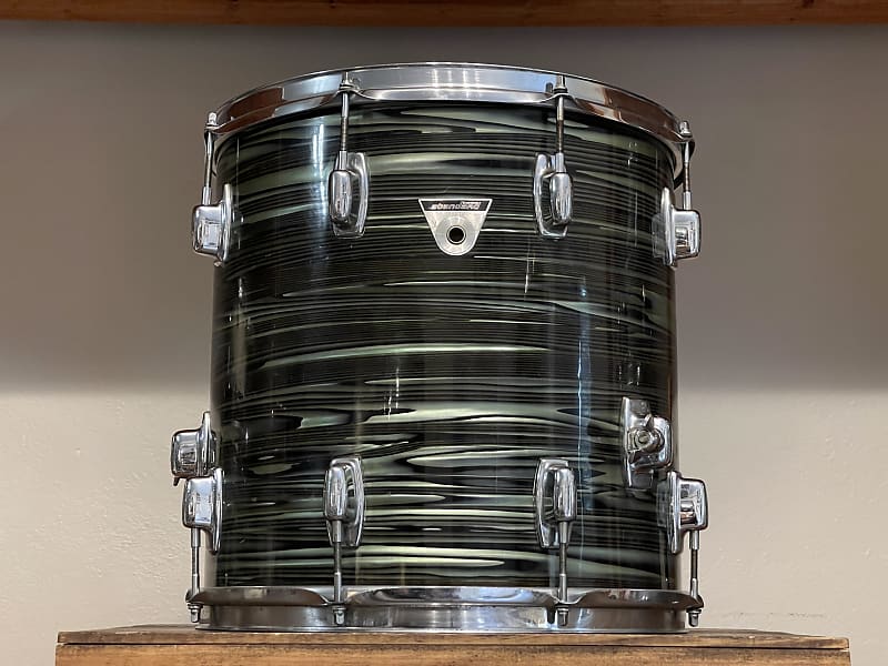 1968 Ludwig Standard 14"x 14 Avocado Strata Floor Tom | Reverb