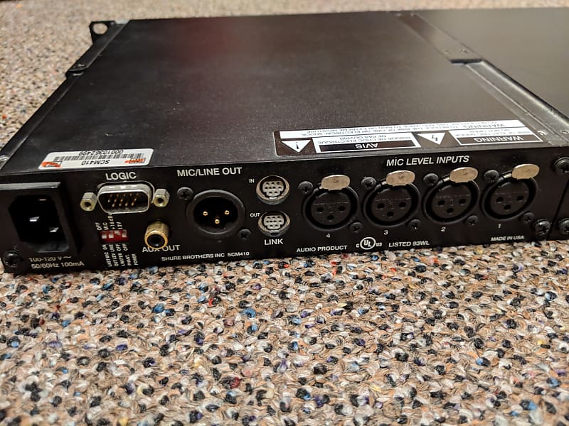 Dual Rack mount Shure SCM410 4-Channel Automatic Mic Mixer | Reverb