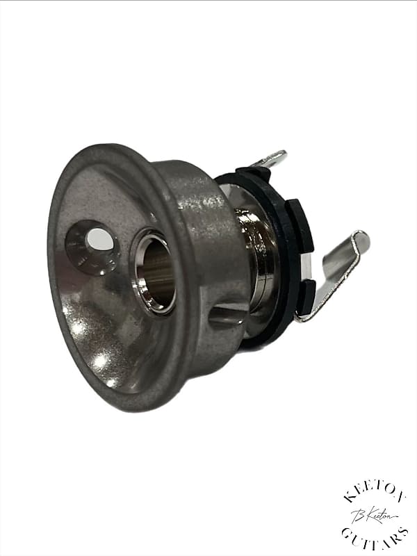 Relic Nickel Tele Cup Jack w/ Output Jack Electrosocket For | Reverb