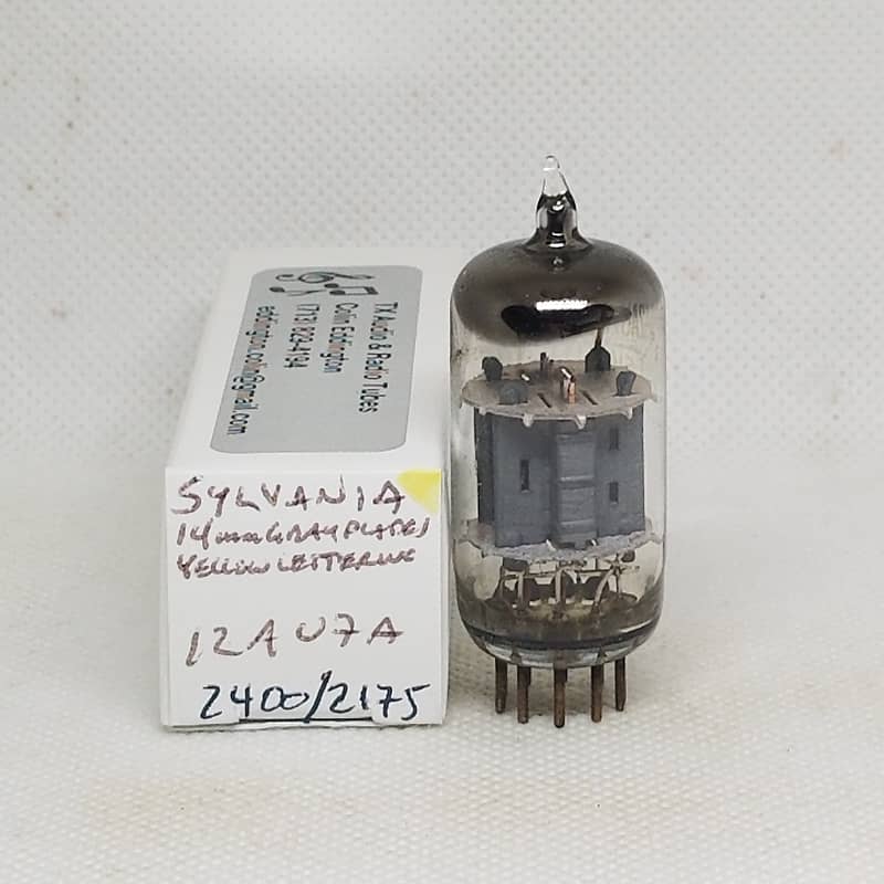 Sylvania 12AU7 Short Gray Plate Balanced Single NOS 12AU7A | Reverb