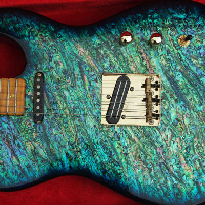Pearlvibe tele real full abalone top Blue Bayou vintage | Reverb