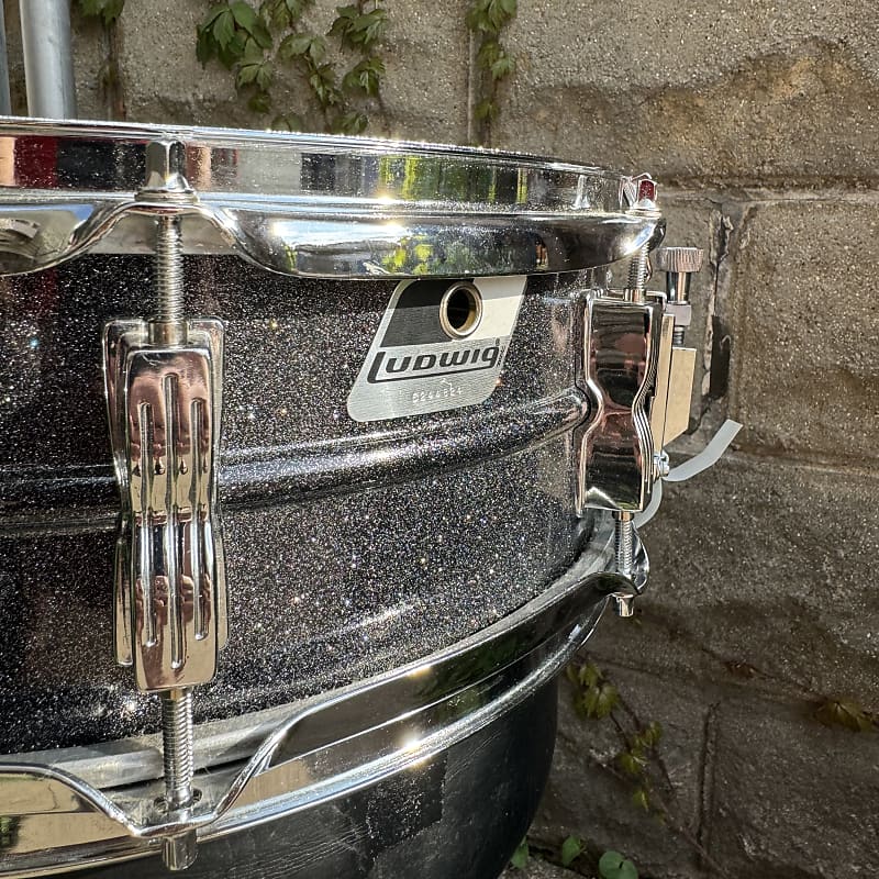 5x14” Ludwig Acrolite - Black Galaxy Snare Drum | Reverb UK