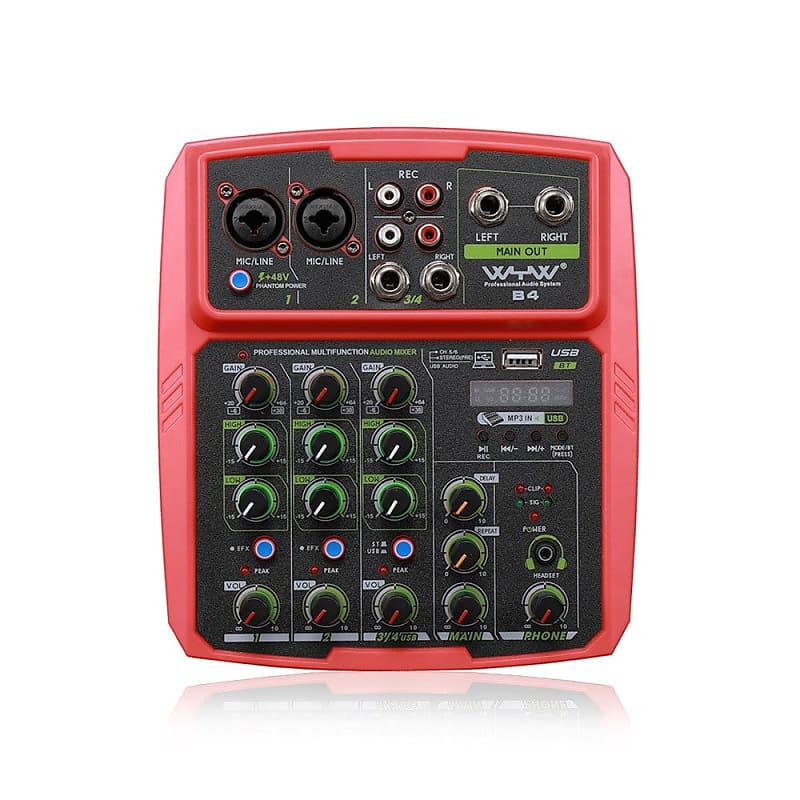 4 Channel Mixer with reverb USB Bluetooth Phantom Power | Reverb