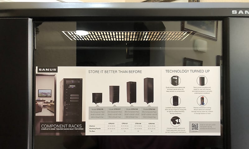 SANUS CFR2136 - 70” tall steel component rack with factory | Reverb