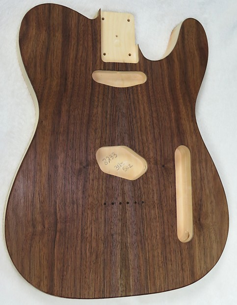 Black Walnut / Pine telecaster Tele Body 3lbs 5oz Standard | Reverb
