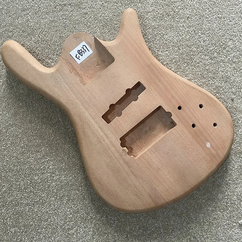Mahogany Wood 5/6 String Bass Guitar Body Unfinished | Reverb