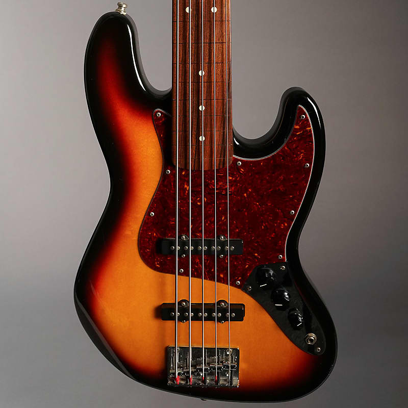Fender Standard Jazz Bass 5 Defretted Fretless 2003 - 3 Tone | Reverb