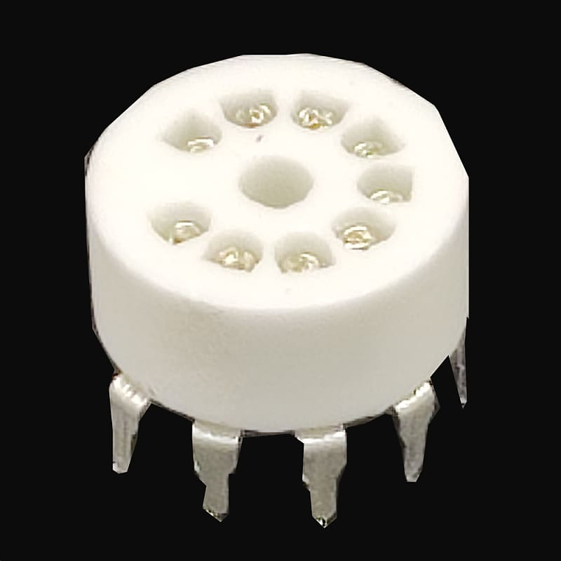 10 pcs 9 Pin PC Mount Ceramic Tube Socket Fits 12AX7 | Reverb