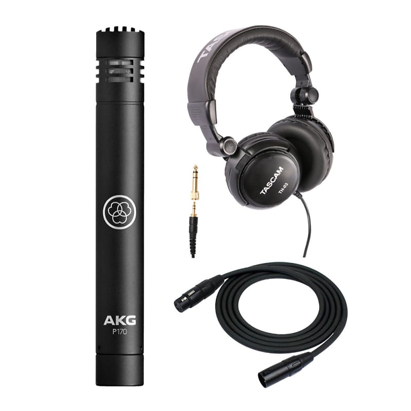 AKG P170 Professional Instrumental Microphone with Headphones | Reverb