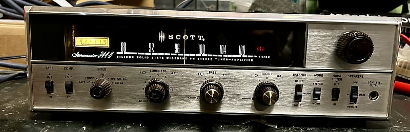 HH Scott 344-b Receiver Preamp Tuner Amplifier 1966 - Silver | Reverb