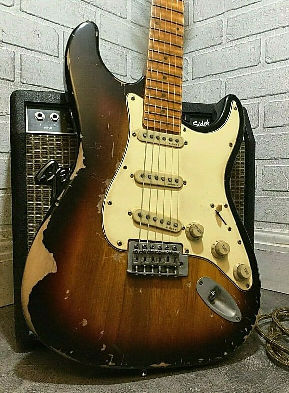 USA Relic Strat Style Electric Guitar Road Worn Sunburst with | Reverb