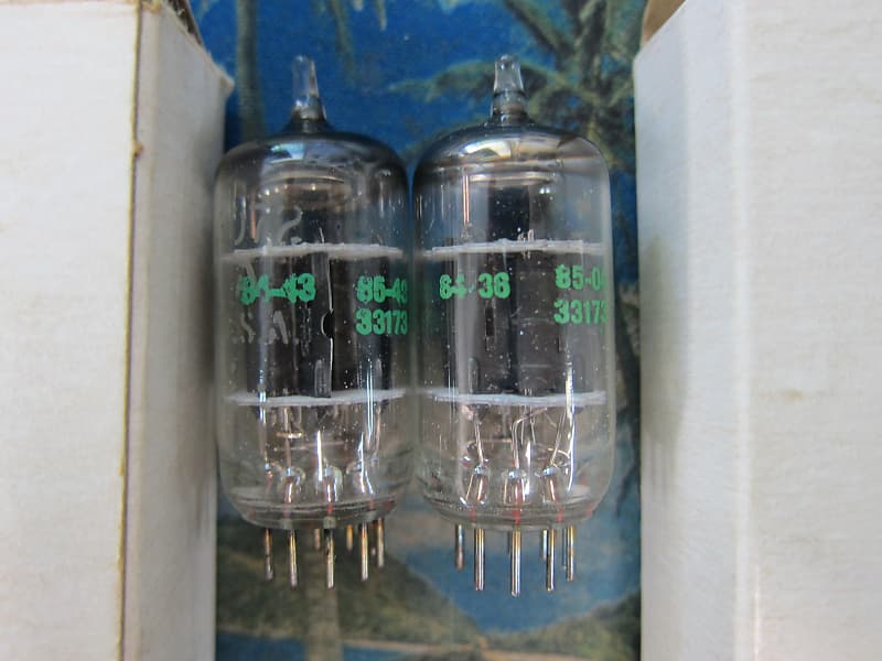 Pair NOS GE JAN 6072/12AY7 preamp Driver Tubes, | Reverb