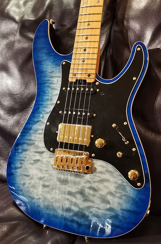 Schecter Custom Order SD-KC-24-RM/AS -Blue Burst- [Made in | Reverb