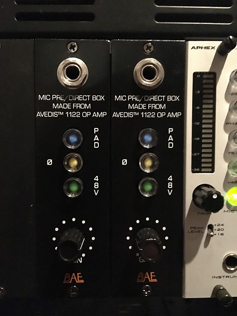 BAE Mic Pre/Direct Box Made From Avedis 1122 Op Amp Mint Pair | Reverb