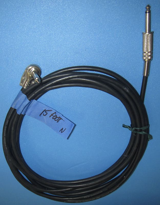 Unknown 15 Ft. cable 1990's - Black | Reverb