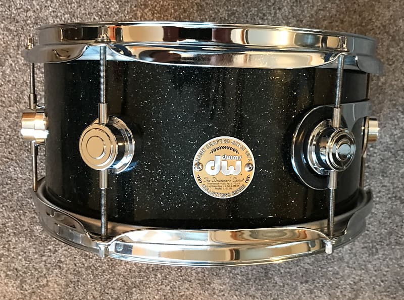 DW Collectors 12" Fast Tom 2008 - Black Glass Glitter | Reverb