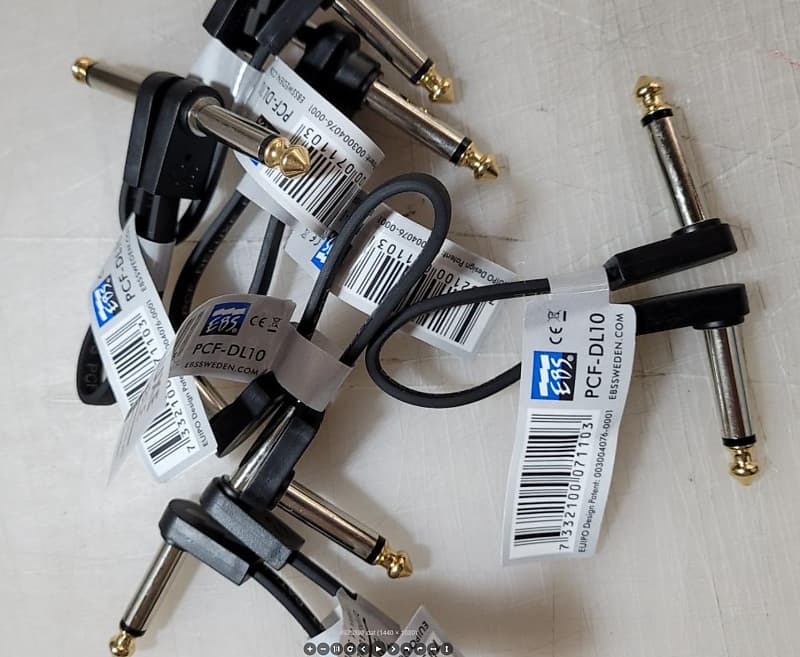 EBS PPCF-DL10 Deluxe Flat Patch Cable - Right Angle to Right | Reverb