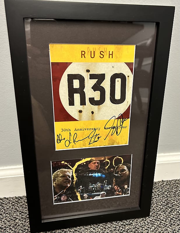 Rush Signed R30 display Lee Lifeson Peart Autographed | Reverb